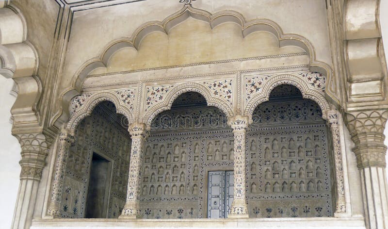 Interior of Agra Fort, India Stock Image - Image of uttar, architecture ...