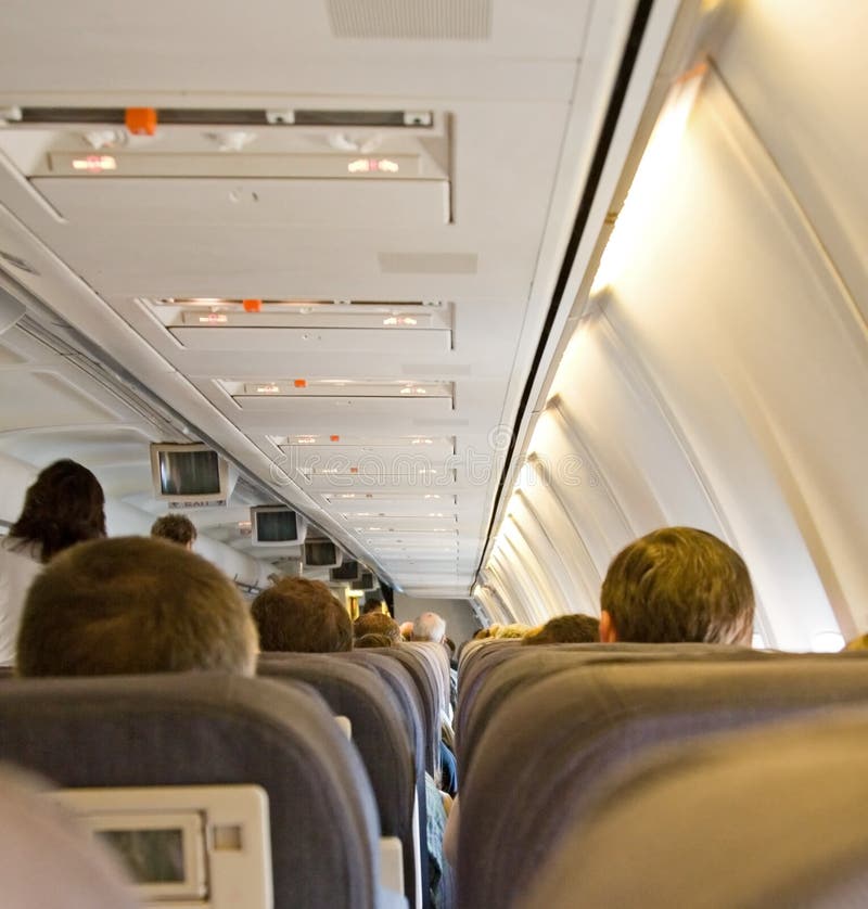 Interior of Airplane stock image. Image of plane, airplane - 2664543