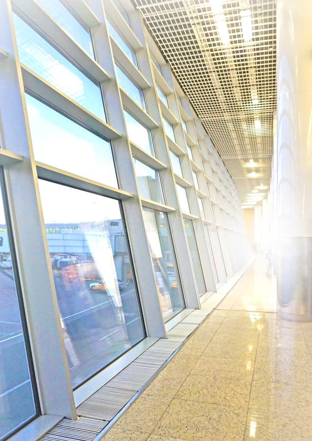 Interior of the Airport a Large Window Stock Photo - Image of ...
