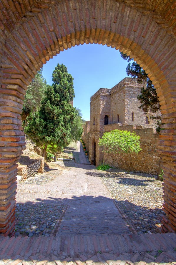 Alcazaba in Malaga, Spain stock photo. Image of fortification - 34605632