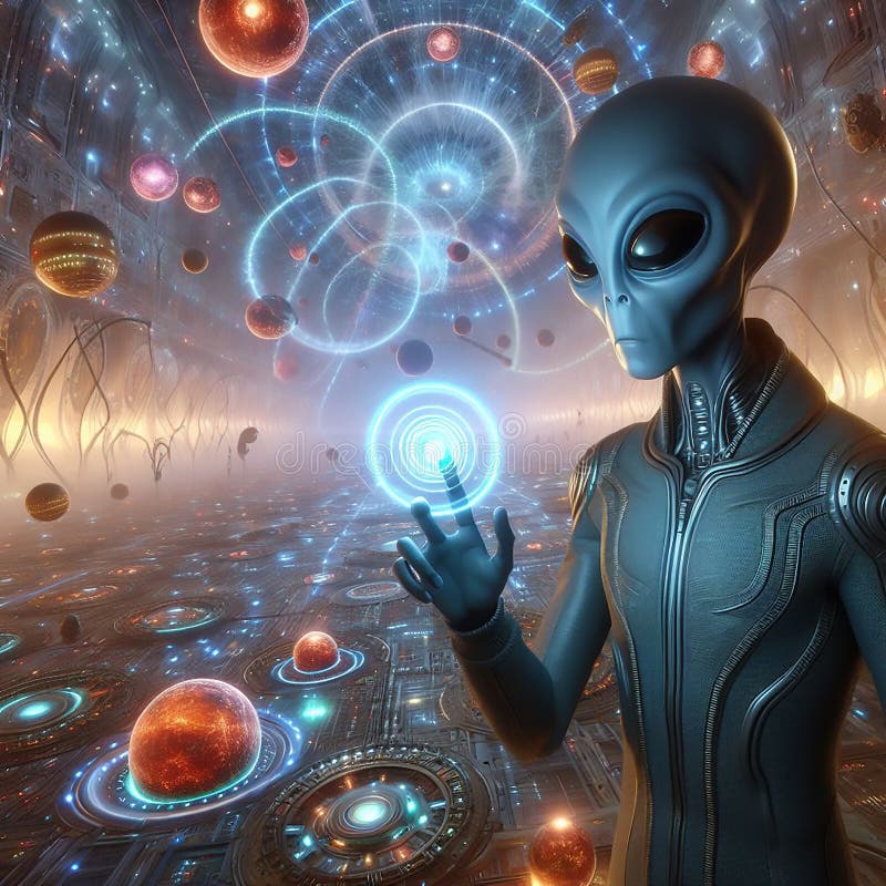 The Interior of the Alien Base is Very Futuristic and Tech Laden Stock ...