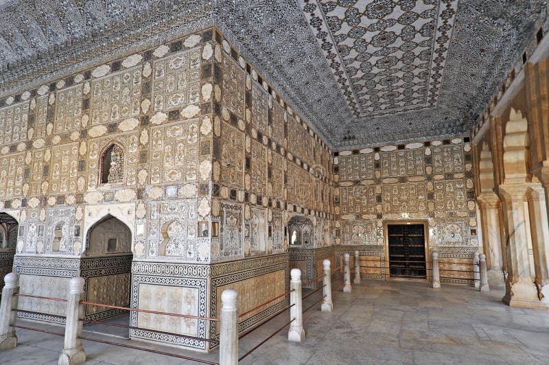 Interior of Amber Fort stock photo. Image of impressive - 18130840