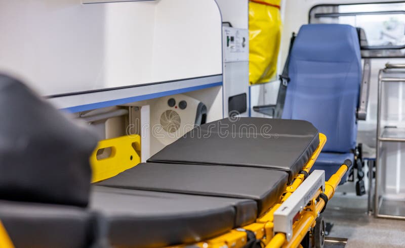 Interior of an Ambulance with the Necessary Equipment for Patient Care ...