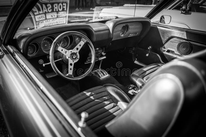 The Interior of an American Classic Car Editorial Stock Photo - Image ...