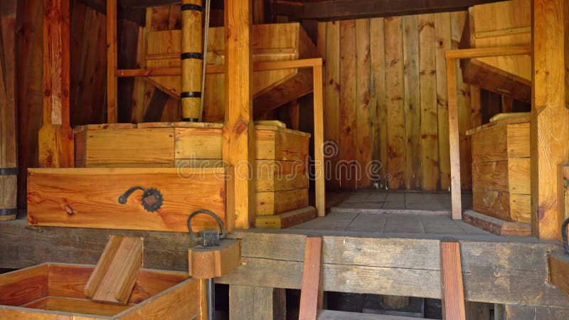 The Interior of an Ancient Grain Mill. Flour Production in the Old Days ...
