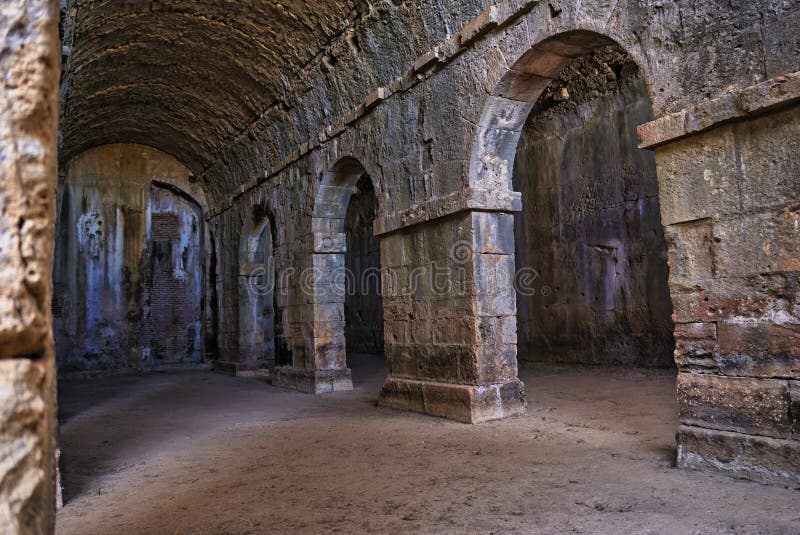 The Interior of Ancient Roman Cisterns of Aptera in Which Water Was ...