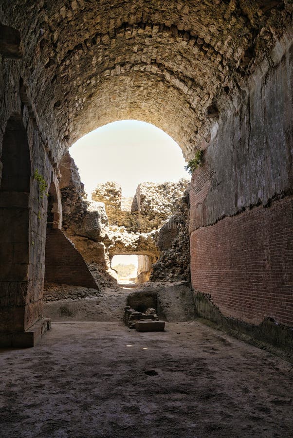 The Interior of Ancient Roman Cisterns of Aptera in Which Water Was ...