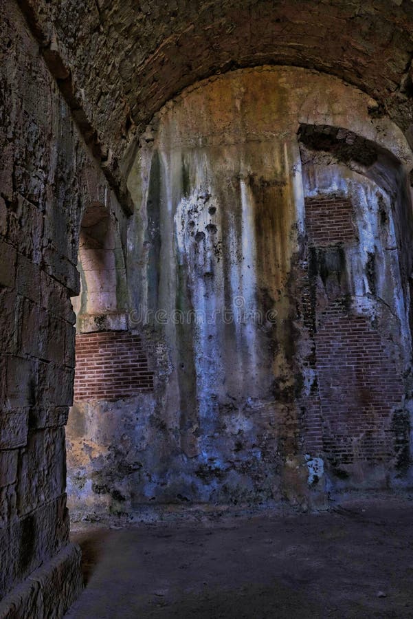 The Interior of Ancient Roman Cisterns in Which Water Was Stored Stock ...