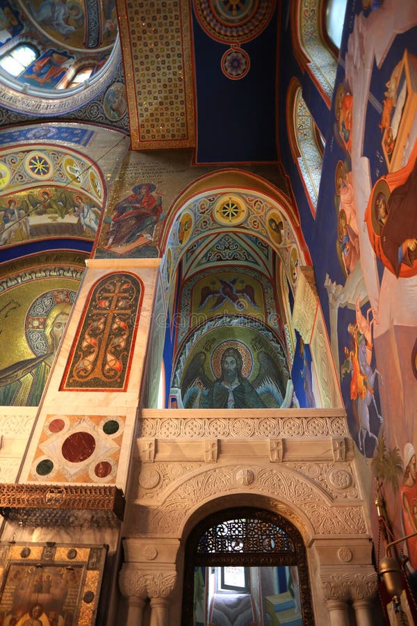 Interior of Archangelo-Mikhailovsky Zverinetsky Cave Monastery - a Cave ...