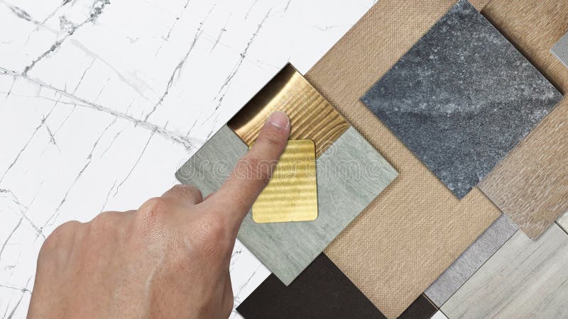 Architect Chooses Wooden Interior Material Samples Swatch Contains ...