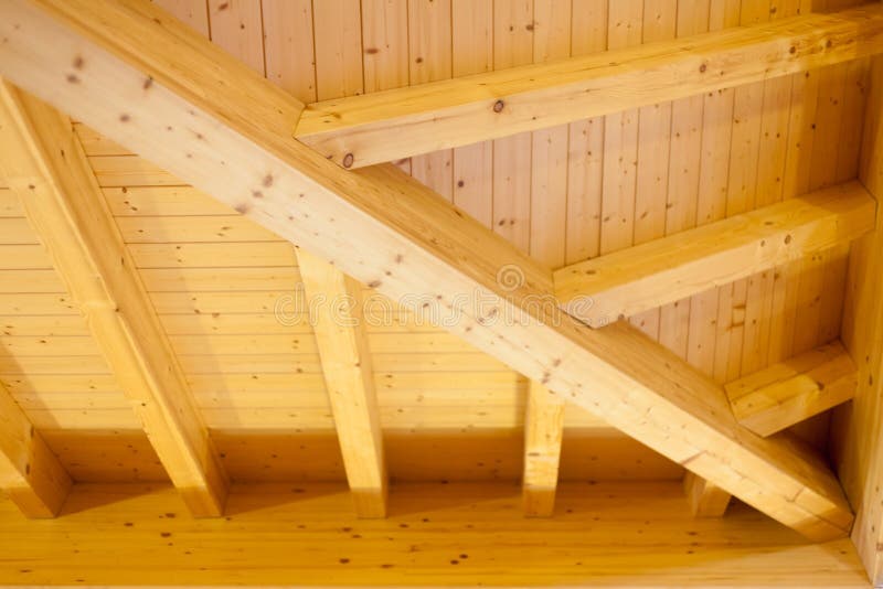 Architectural Detail of an Indoor Wooden Ceiling Stock Image - Image of ...