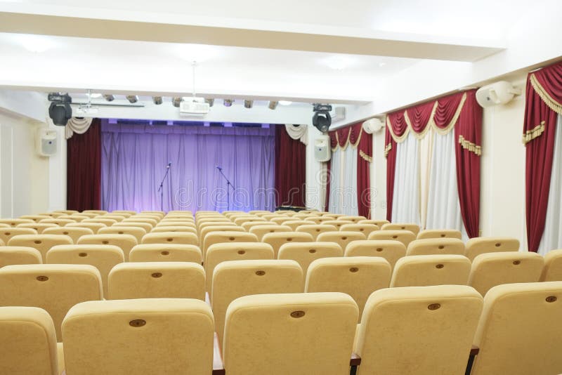 Interior of Auditorium stock photo. Image of junior, seats - 13323892