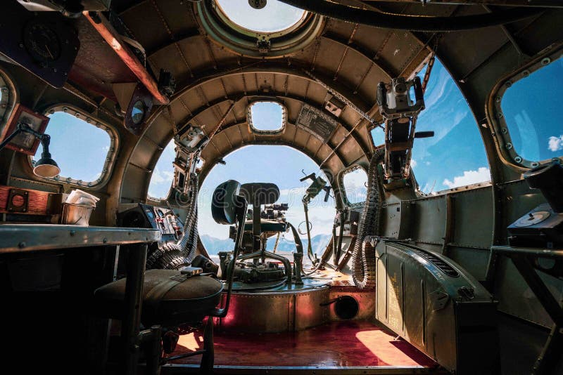 Interior of a B-17 Bomber Plane from WWII in an Airbase Stock Photo ...
