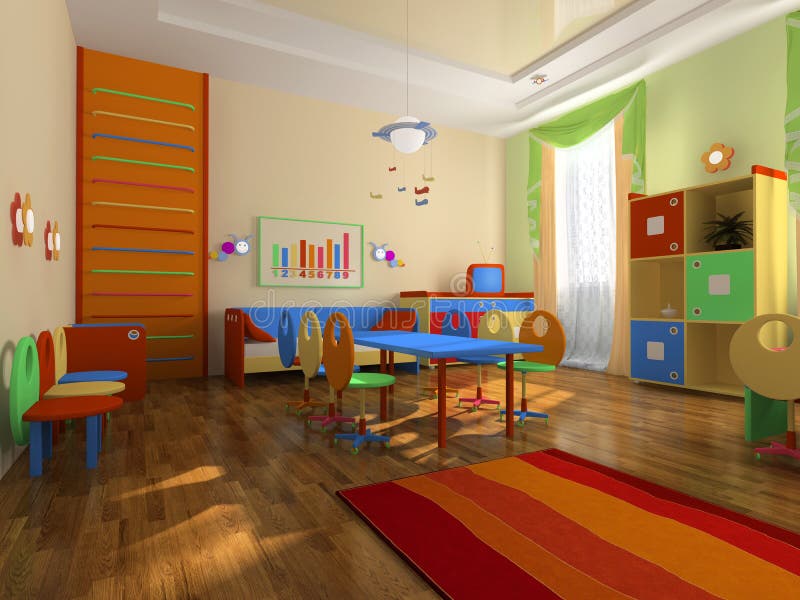 Interior of the Baby Office Stock Photo - Image of furniture, shelving ...