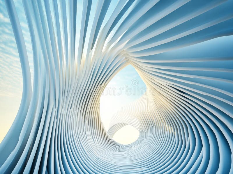 Interior Background with Abstract Architecture, Rendered in 3D Stock ...