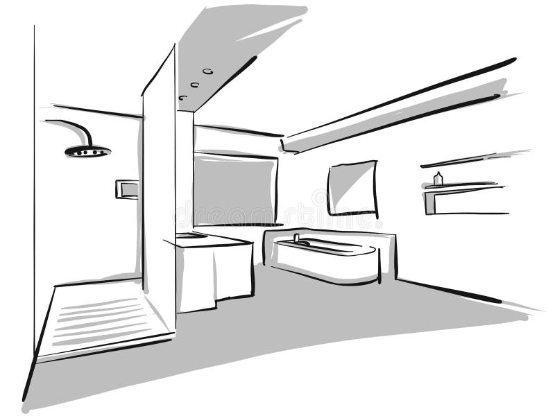 Interior bad design sketch stock vector. Illustration of interior ...