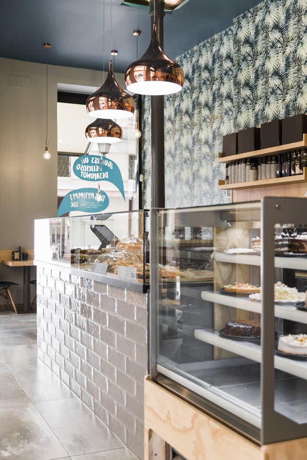 Interior Bakery with Lighting Equipments. High Quality Photo Stock ...