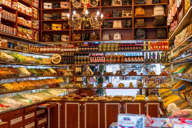 The Interior of a Bakery and Sweets Shop in Turkey Editorial Stock ...