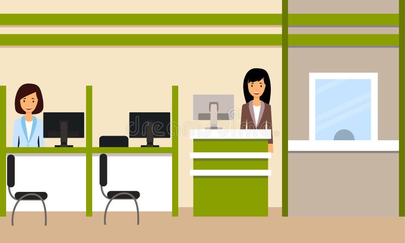 Interior Bank stock vector. Illustration of room, banking - 65926585