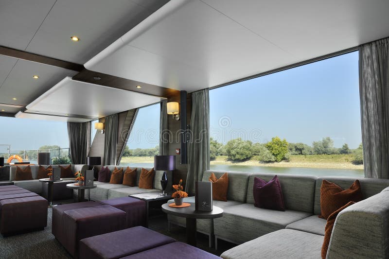 Interior of a Bar Lounge on a Cruise Ship Stock Photo - Image of liner ...