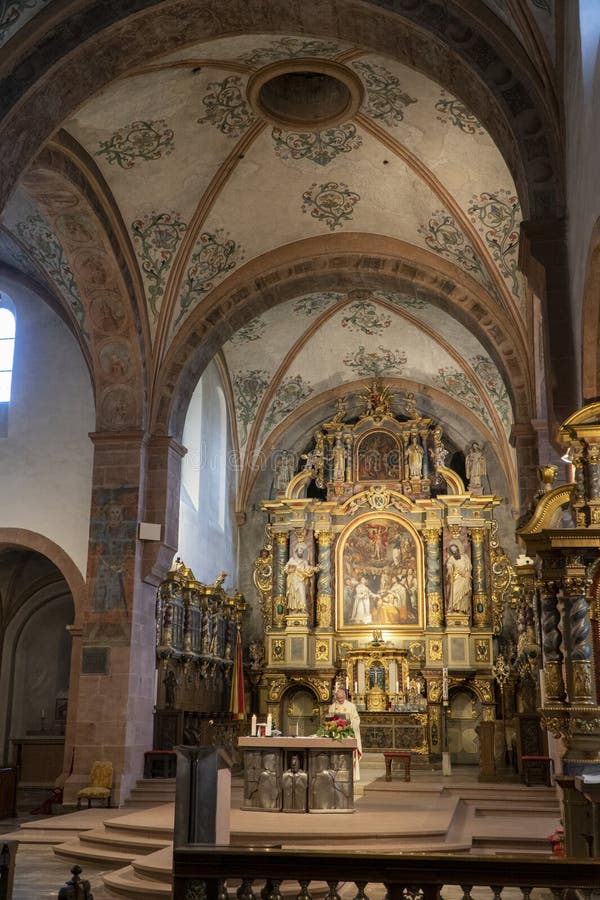 Interior of Basilica of Kloster Steinfeld Monastery, Germany Editorial ...