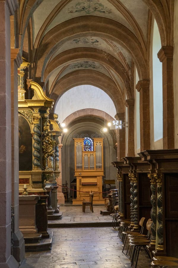 Interior of Basilica of Kloster Steinfeld Monastery, Germany Editorial ...