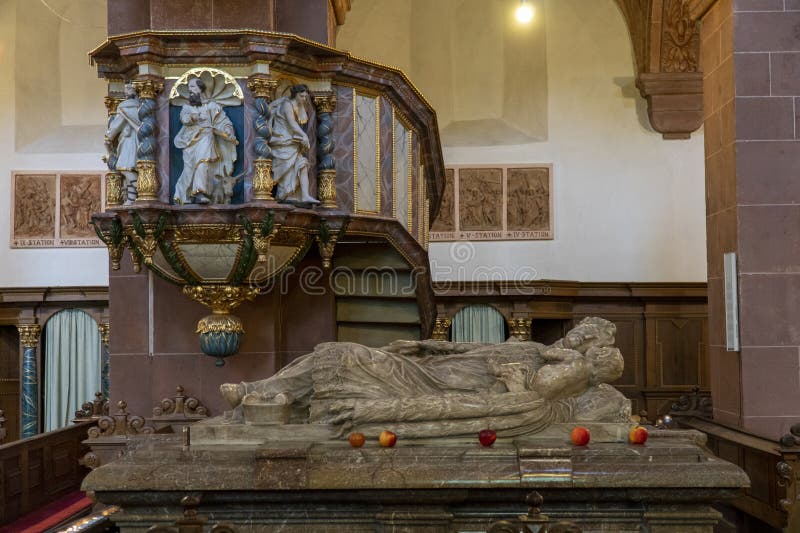 Interior of Basilica of Kloster Steinfeld Monastery, Germany Editorial ...