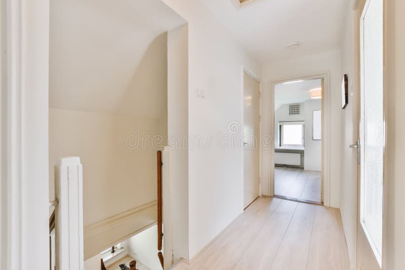 The Interior of a Beautiful Corridor with Stairs Stock Image - Image of ...