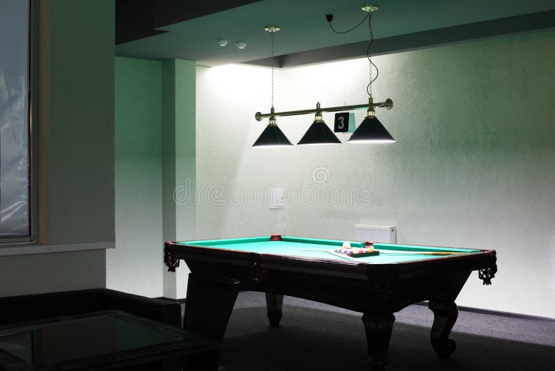 Interior of Beautiful and Modern Billiard Stock Photo - Image of ...