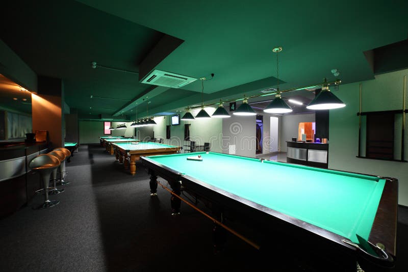 Interior of Beautiful and Modern Billiard Stock Image - Image of floor ...