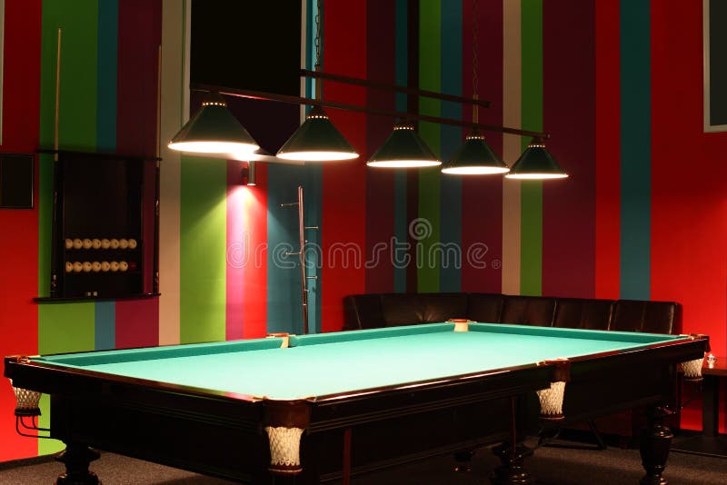 Interior of Beautiful and Modern Billiard Stock Photo - Image of home ...