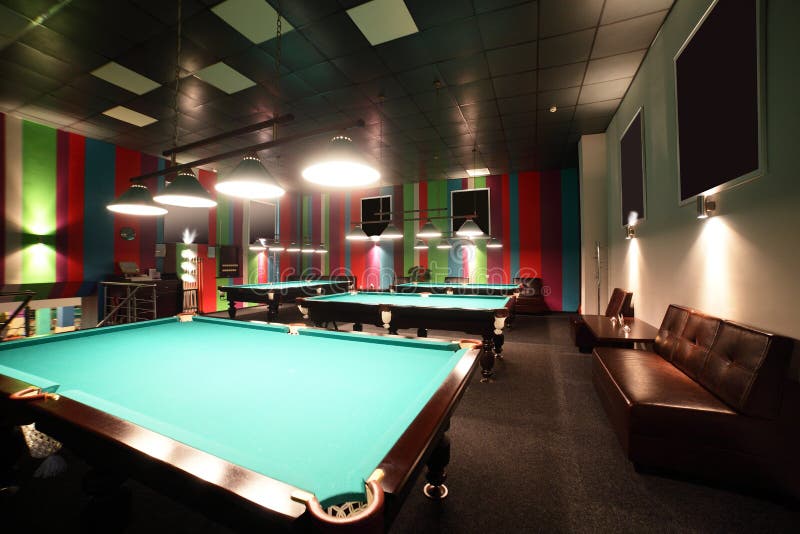 Interior of Beautiful and Modern Billiard Stock Image - Image of ...