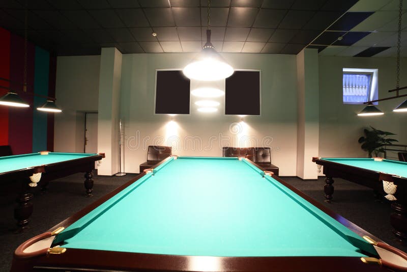 Interior of Beautiful and Modern Billiard Stock Image - Image of ...