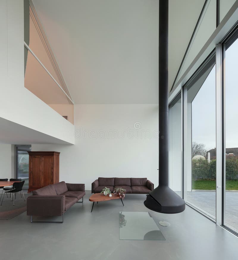 Interior of a Beautiful Modern House Stock Photo - Image of daytime ...