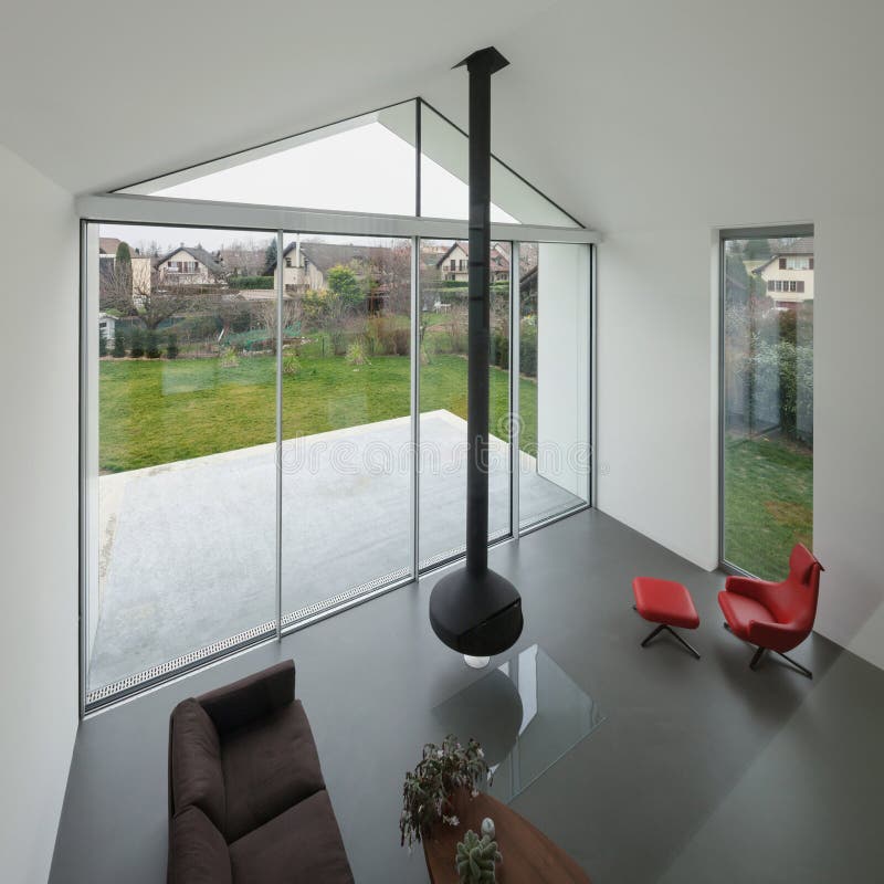 Interior of a Beautiful Modern House Stock Photo - Image of indoor ...