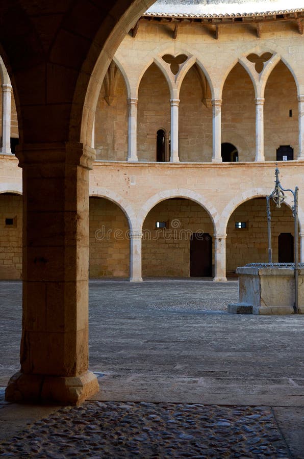 Interior of Bellver Castle in Mallorca, a Former Spanish Prison ...