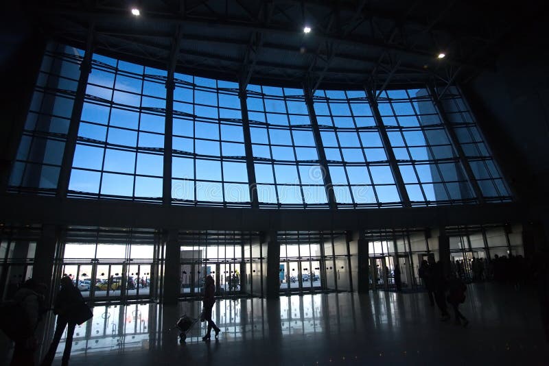Interior of Big Hall on Ground Floor in Office Building Stock Image ...