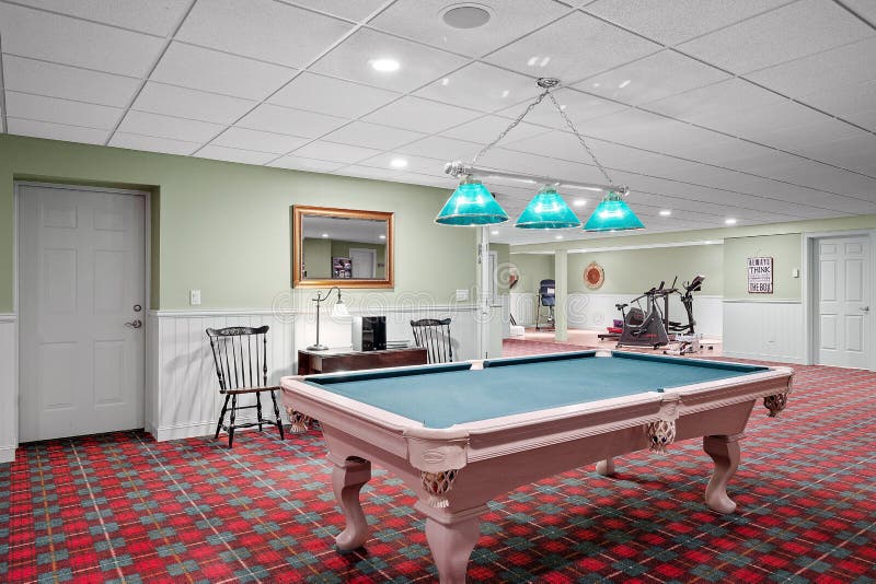 Interior of a Billiard Room Stock Image - Image of home, leisure: 261524433