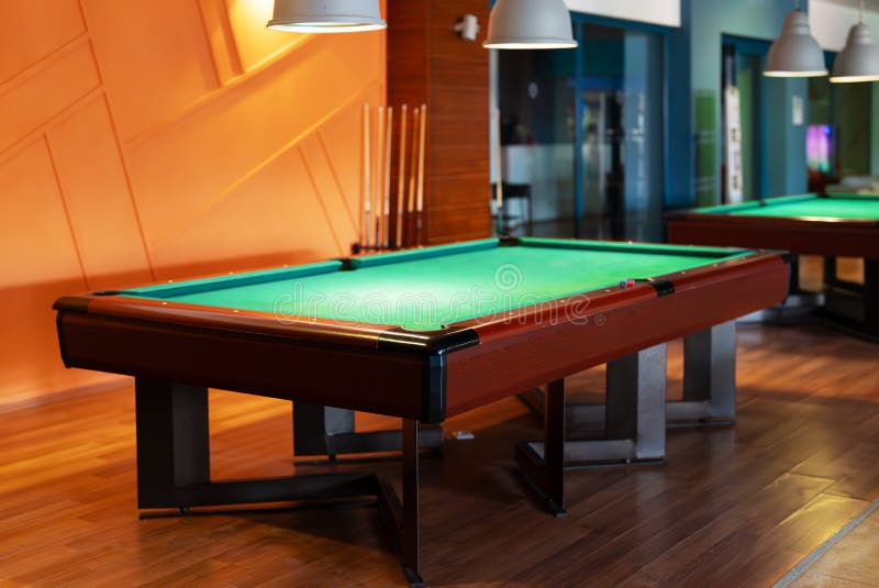 An Interior with Billiard Table Stock Image - Image of leisure, hobby ...
