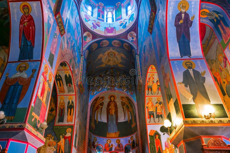 Interior of the Blue Monastery in Tbilisi, Georgia Stock Photo - Image ...