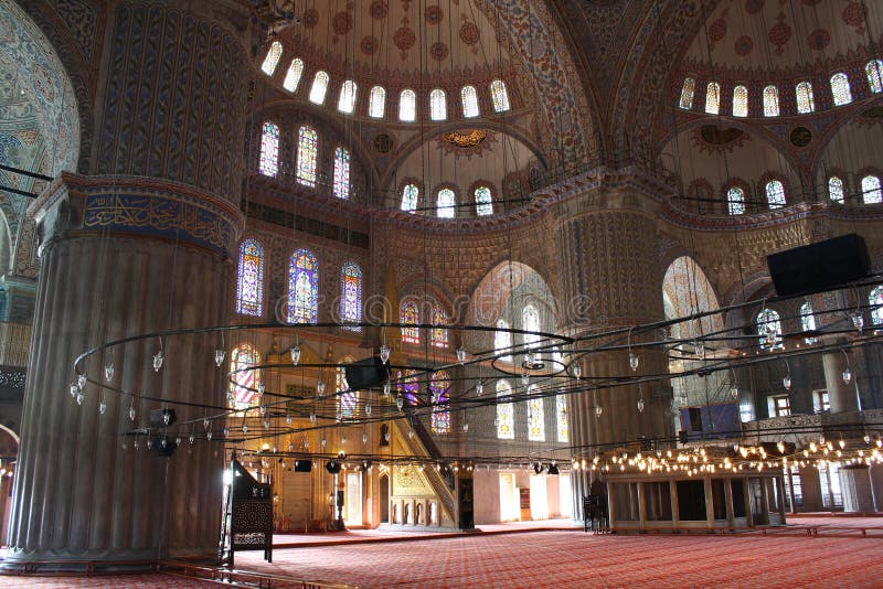 Interior of Blue mosque stock image. Image of ornate - 14940443