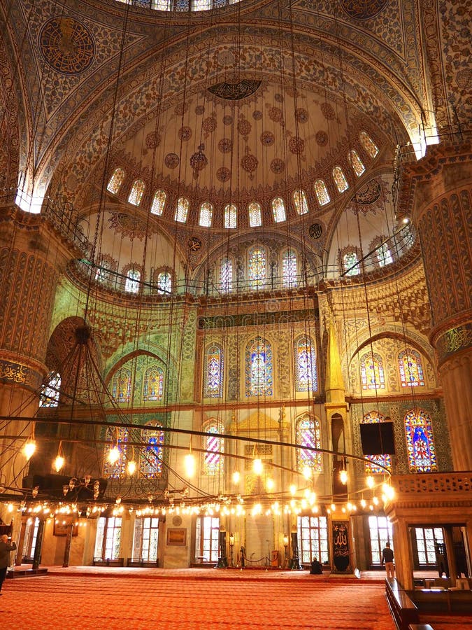 Interior of the Blue Mosque Stock Photo - Image of mosaic, blue: 78636986
