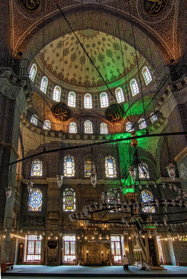 Stained Glass Windows In Blue Mosque In Istanbul Stock Photo - Image of ...