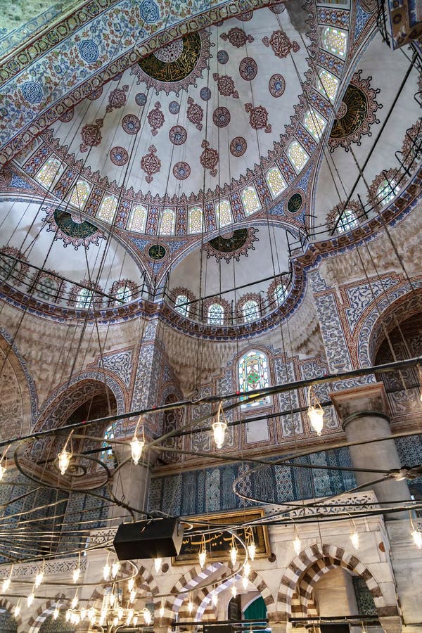 Interior of the Blue Mosque, Istanbul. Turkey Editorial Stock Photo ...