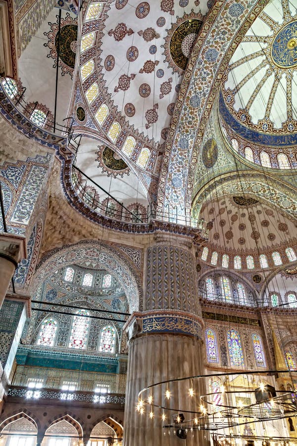 Interior of the Blue Mosque, Istanbul. Turkey Editorial Photography ...