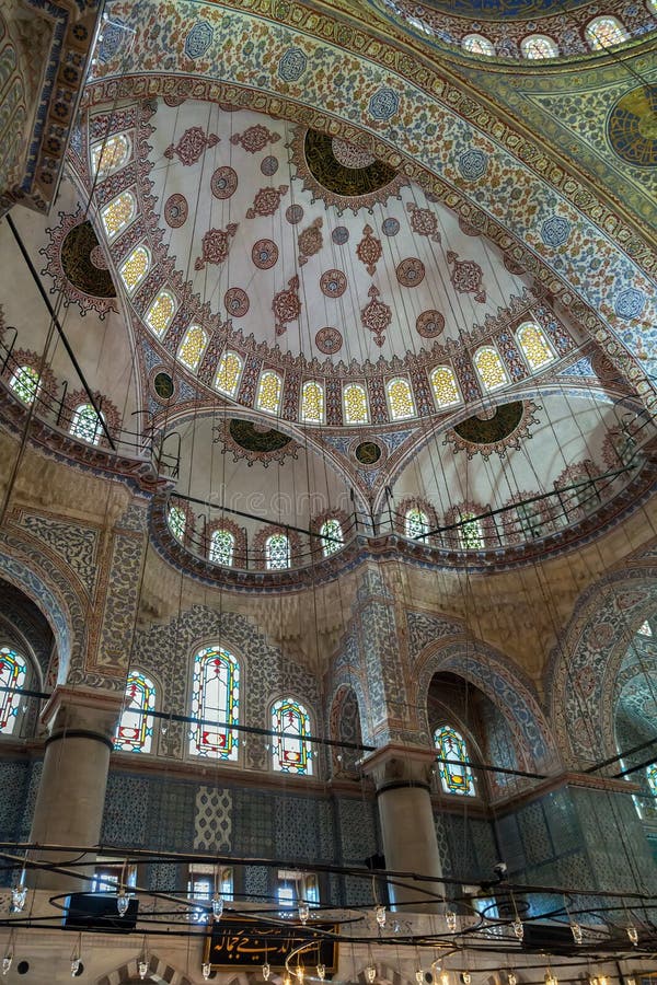 Interior of the Blue Mosque, Istanbul. Turkey Editorial Photography ...