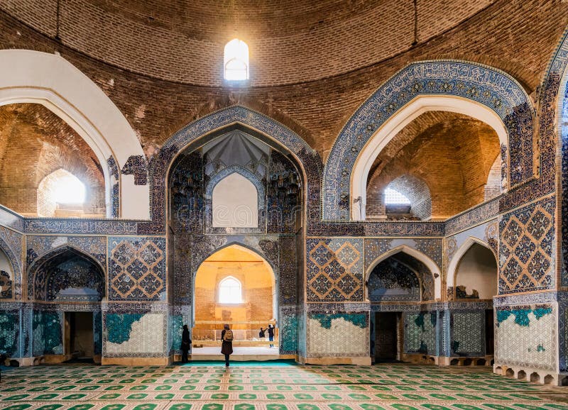 Interior of Blue Mosque in Tabriz. Masterpiece of Azeri Architecture ...