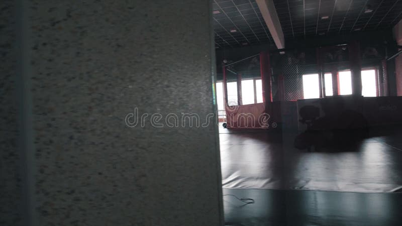 Interior of a boxing hall stock footage. Video of battle - 143952094