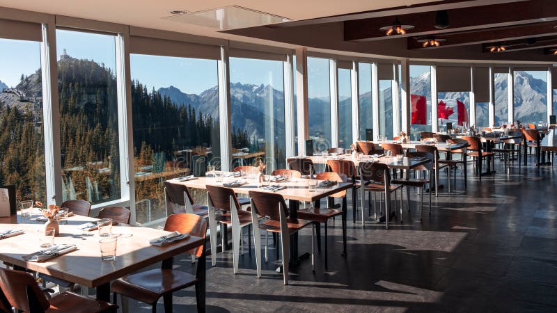 Panoramic Mountain View Dining, Sky Bistro, Banff, Canada, July 7, 2024 ...