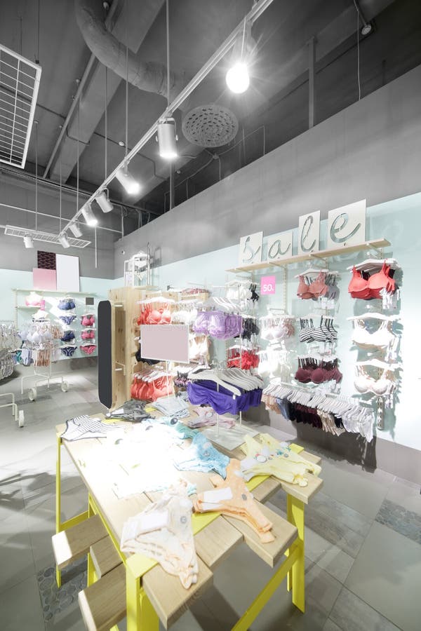Interior of Bright Underwear Shop Stock Photo - Image of decoration ...